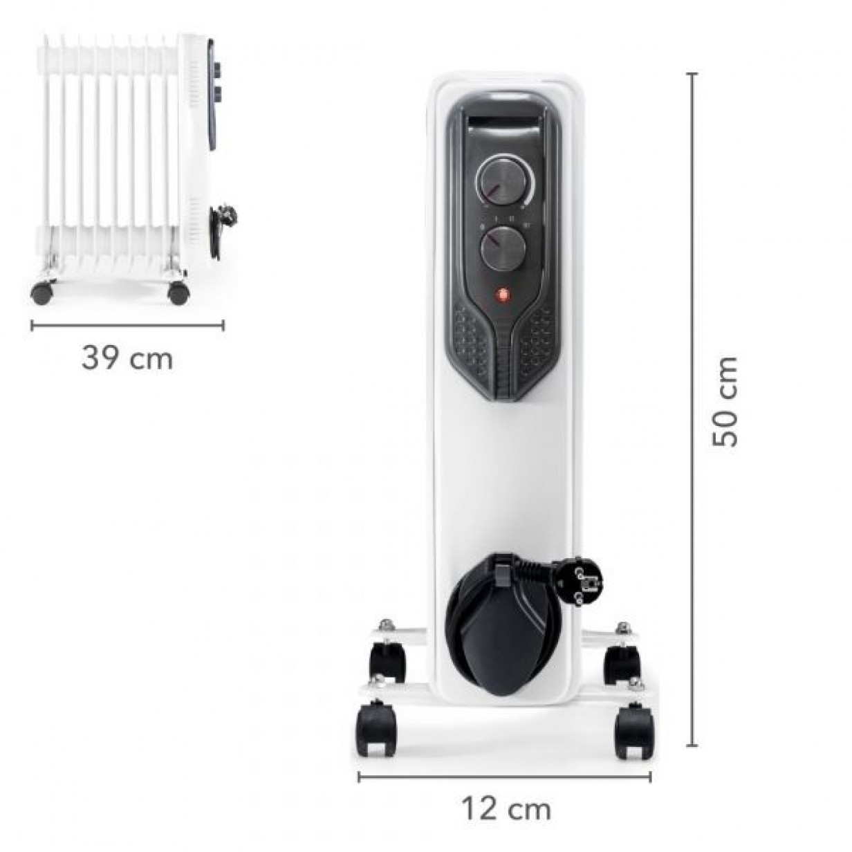 Olajradiátor, 2000 W fűtőtest 3 fokozattal - Trotec TRH 20 E - Manda ...